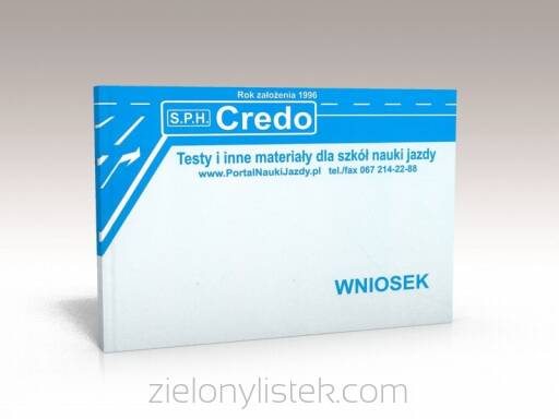 Wniosek o wydanie prawa jazdy Wniosek o wydanie prawa jazdy